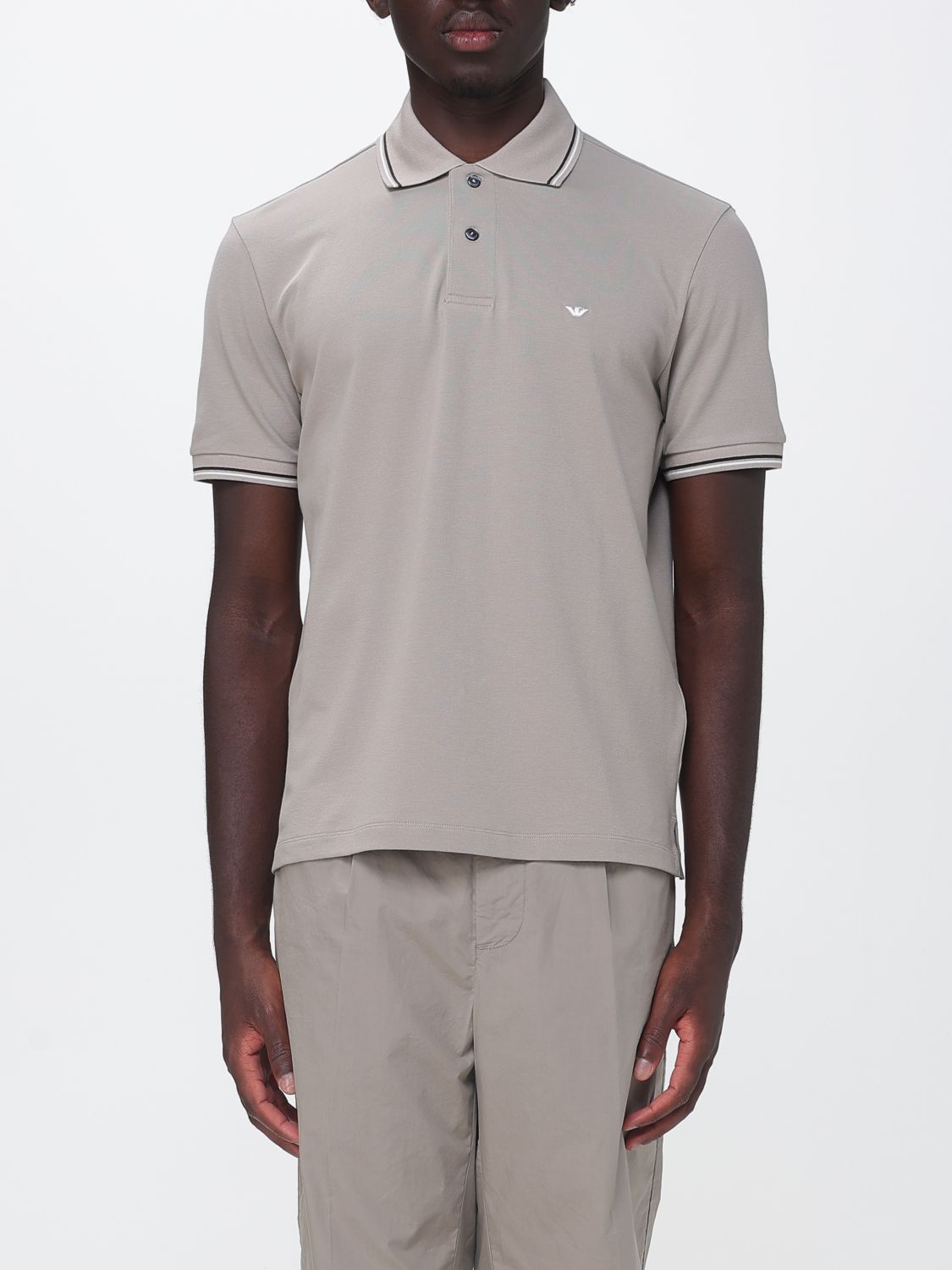 EMPORIO ARMANI stretch cotton polo shirt